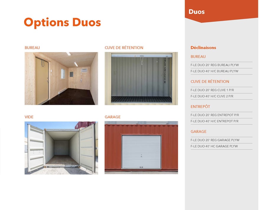 Duo containers: office and warehouse combined
